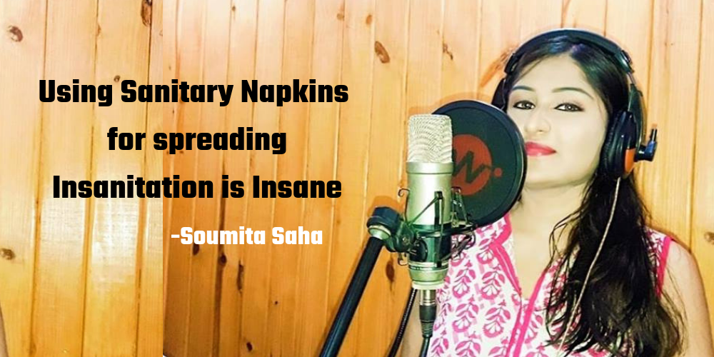 Singer Soumita Saha opposes Politicization of Sanitary Napkins